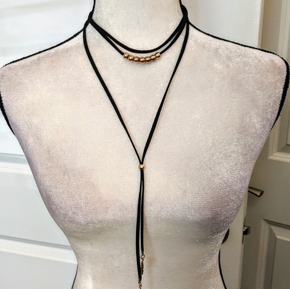 Jewelry | Sexy Lariat Style Choker Long Black Necklace | Poshmark
